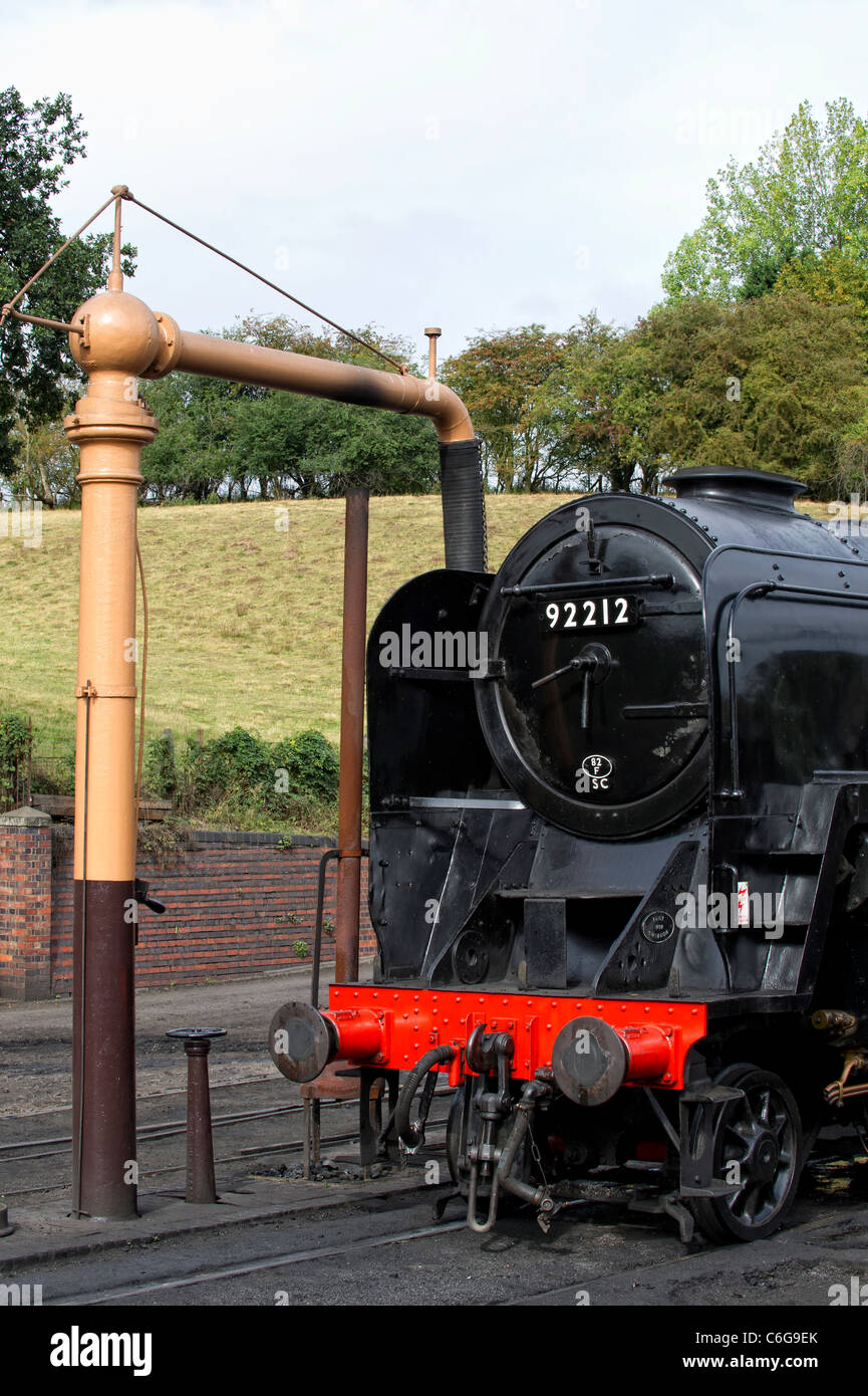 British Railways Standard Class 9F locomotive No. 92212 in the sidings ...