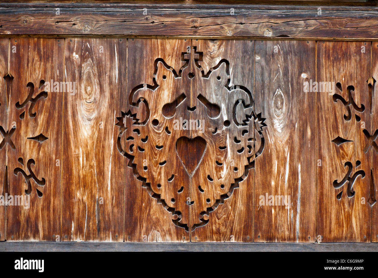 Traditional Zakopane style design, Zakopane, Podhale, Poland Stock ...