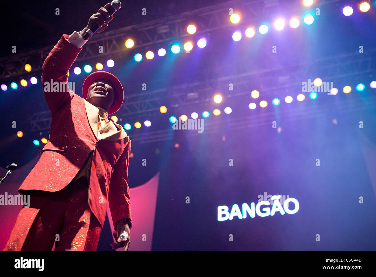 Bagao performing at the Festival FestiAngola held at the Pavilhao ...