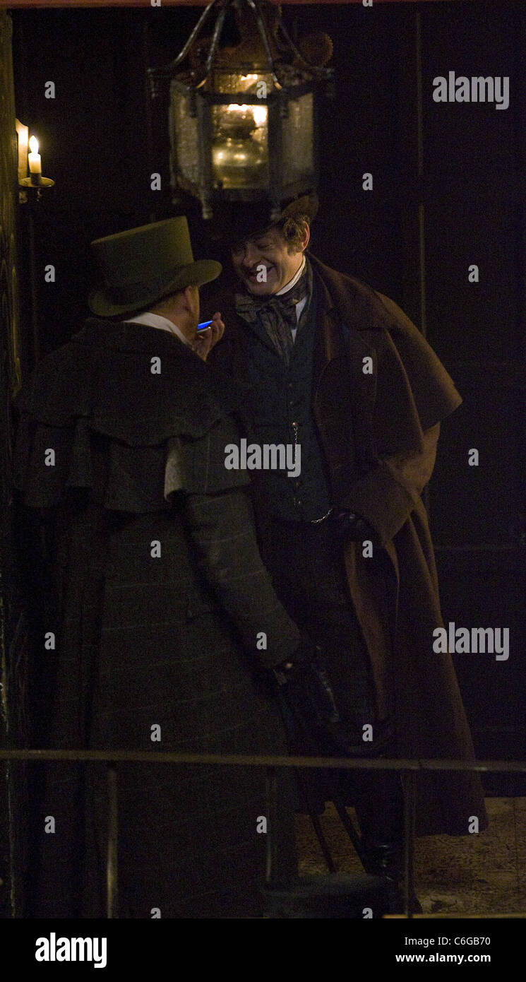 Simon Pegg and Andy Serkis on the set of their new movie 'Burke and ...