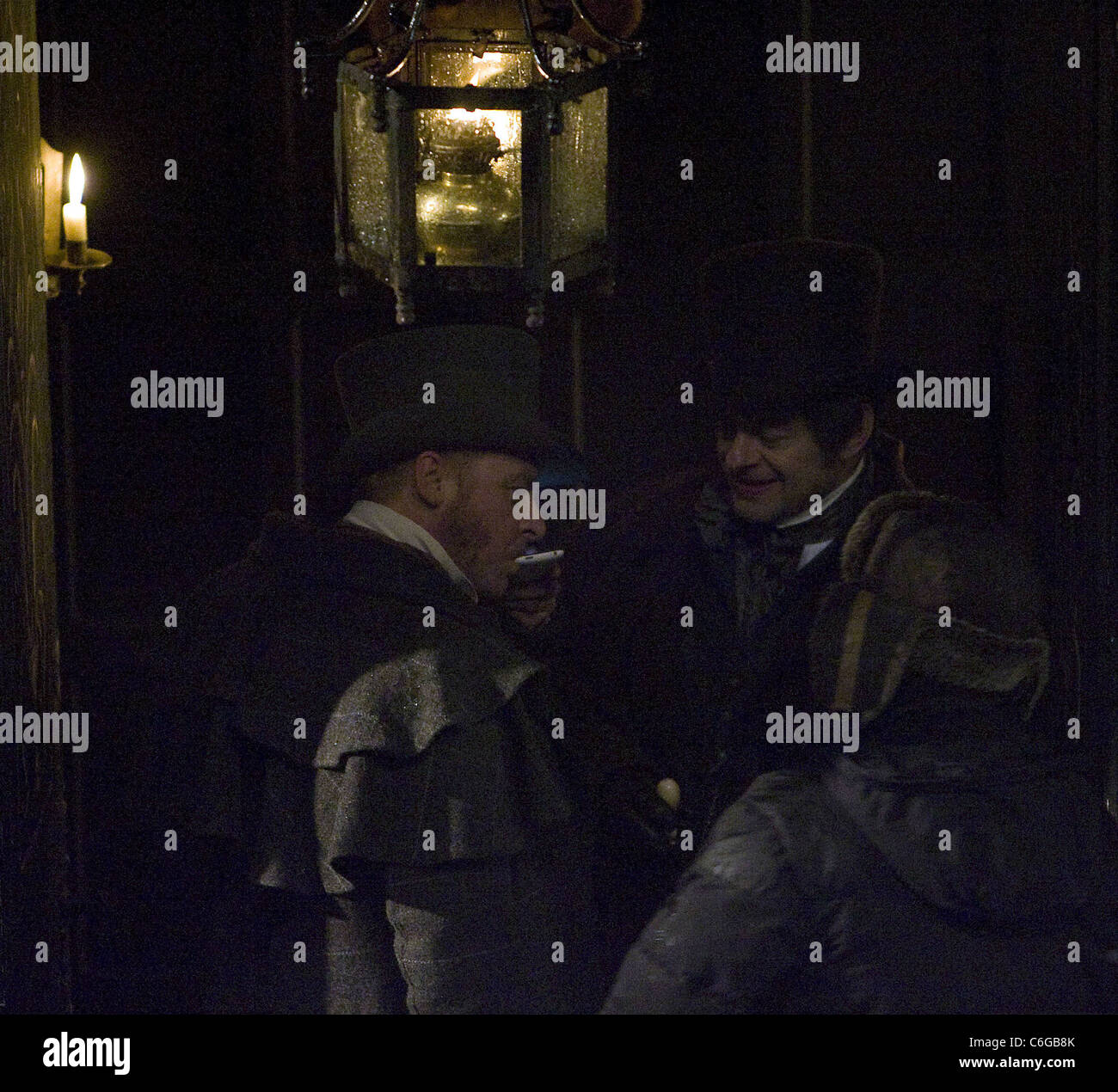 Simon Pegg and Andy Serkis on the set of their new movie 'Burke and ...