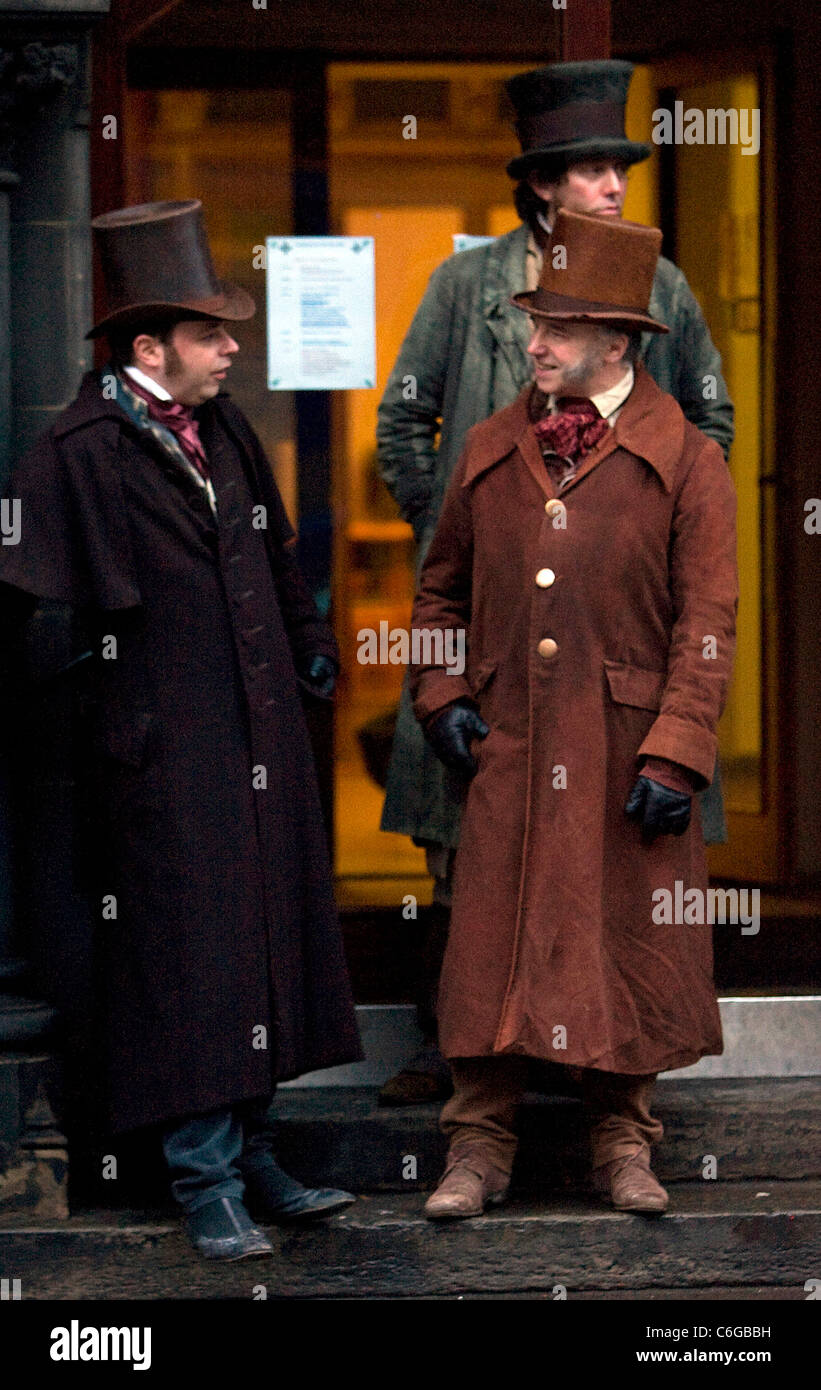 Cast Simon Pegg and Andy Serkis on the set of their new movie 'Burke ...