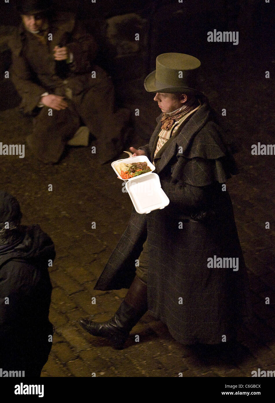 Simon Pegg Simon Pegg and Andy Serkis on the set of their new movie ...