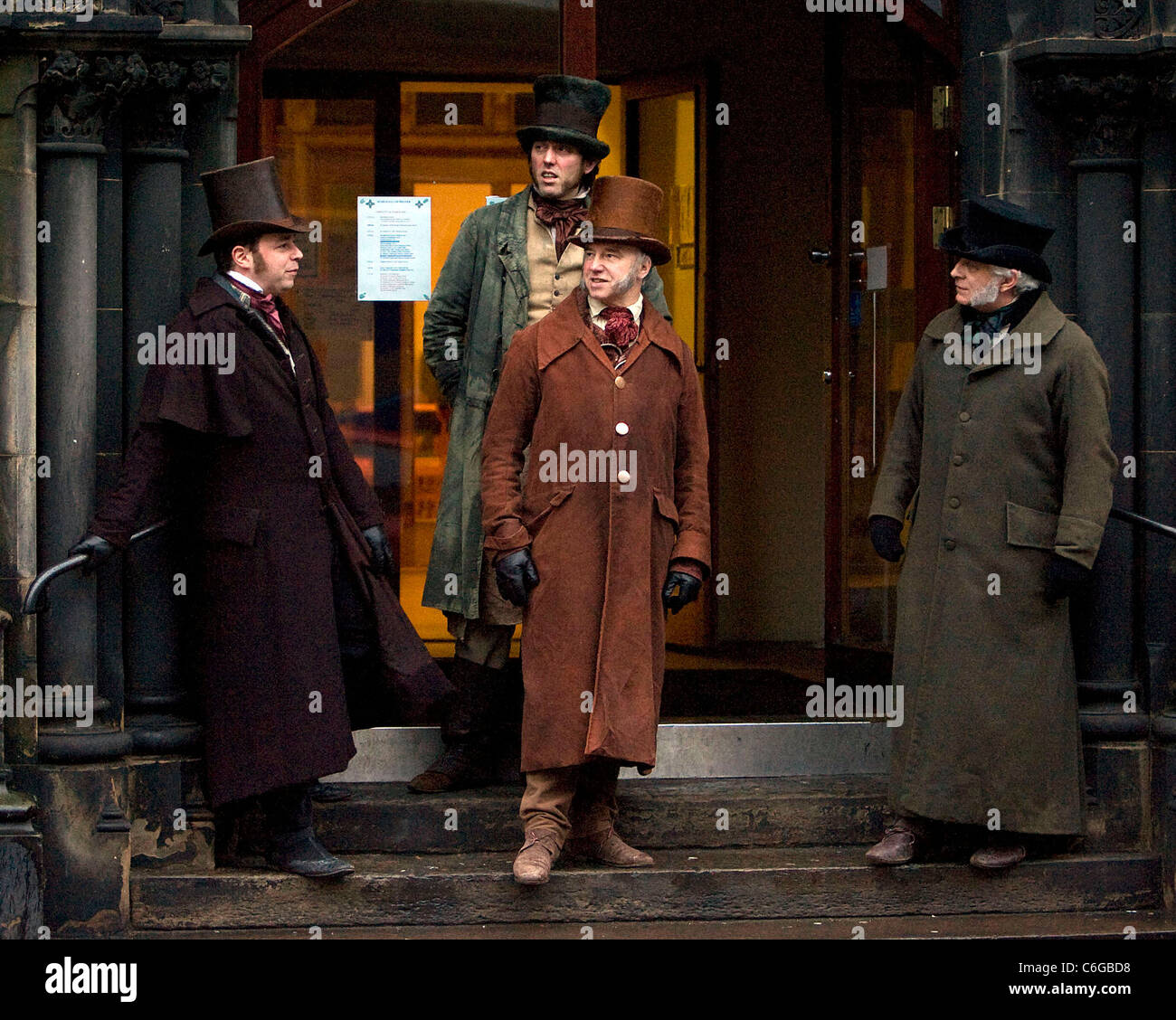 Cast Simon Pegg and Andy Serkis on the set of their new movie 'Burke ...