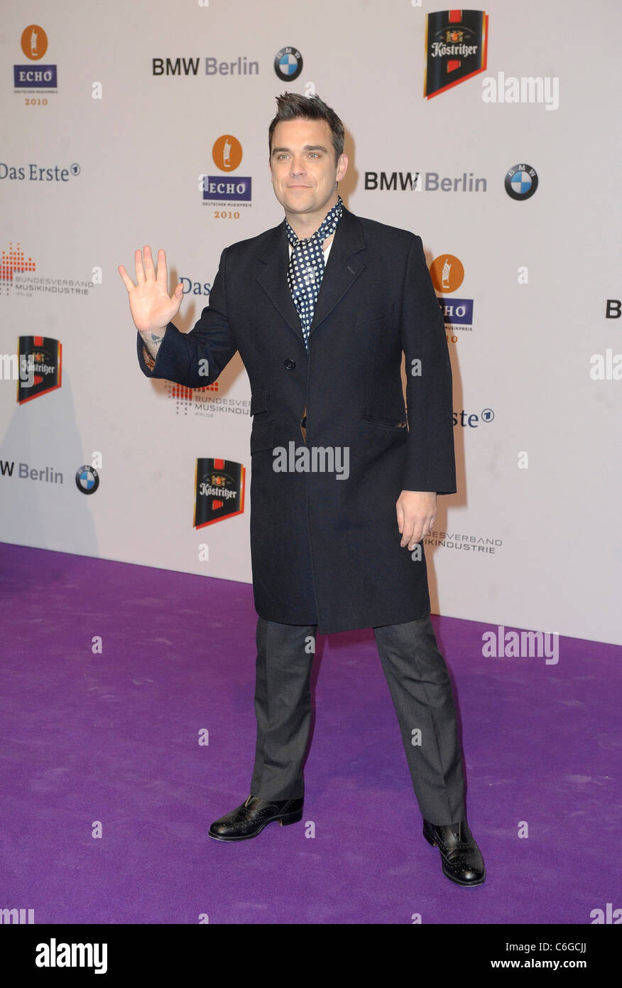 Robbie Williams 19th annual Echo Awards 2010 at Messe Berlin - Red ...