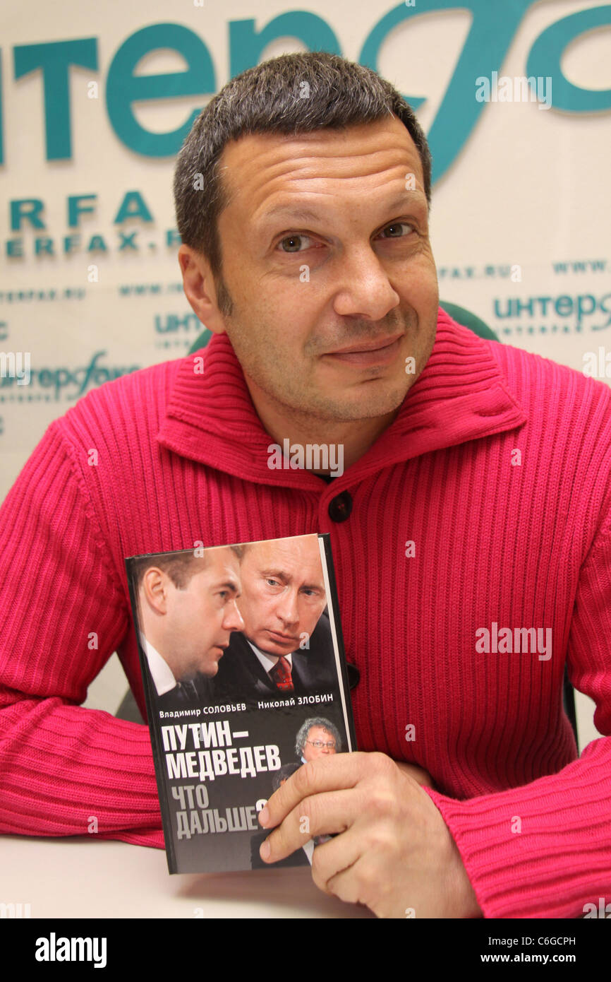 Vladimir Solovyov signs copies of his new book 'Putin-Medvedev. What ...