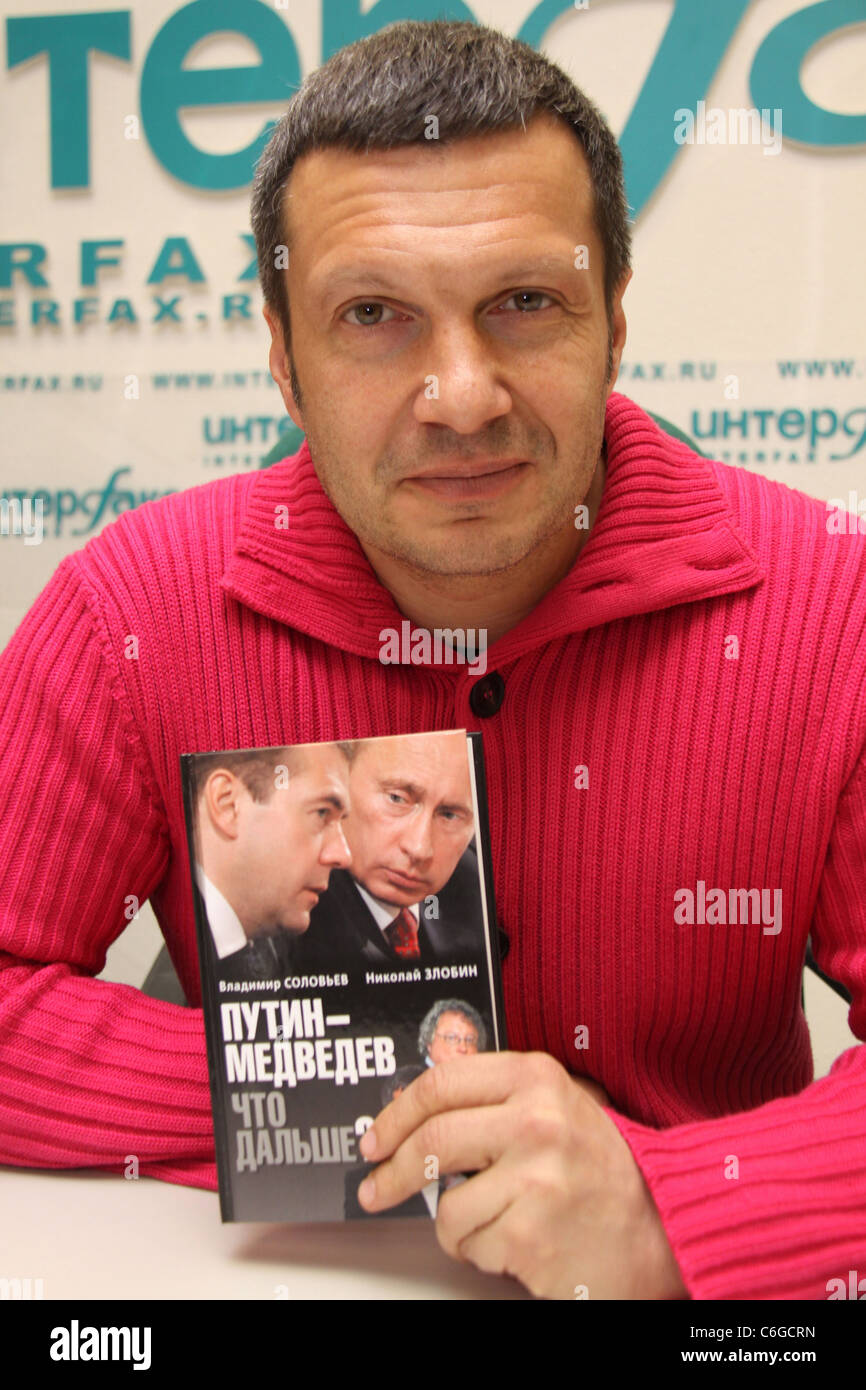 Vladimir Solovyov signs copies of his new book 'Putin-Medvedev. What ...