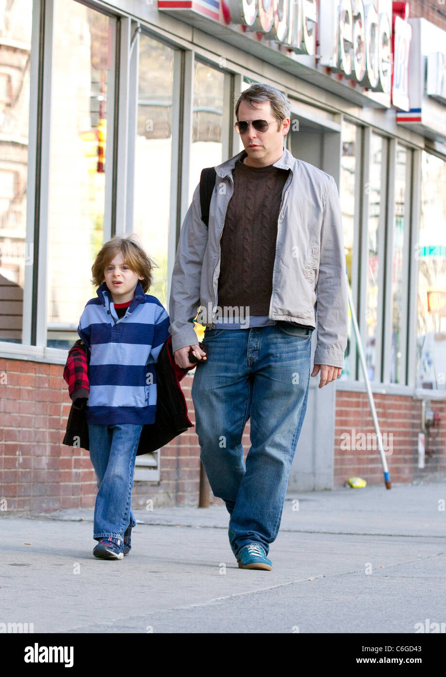 Matthew Broderick and his son James Wilkie Broderick walking in ...
