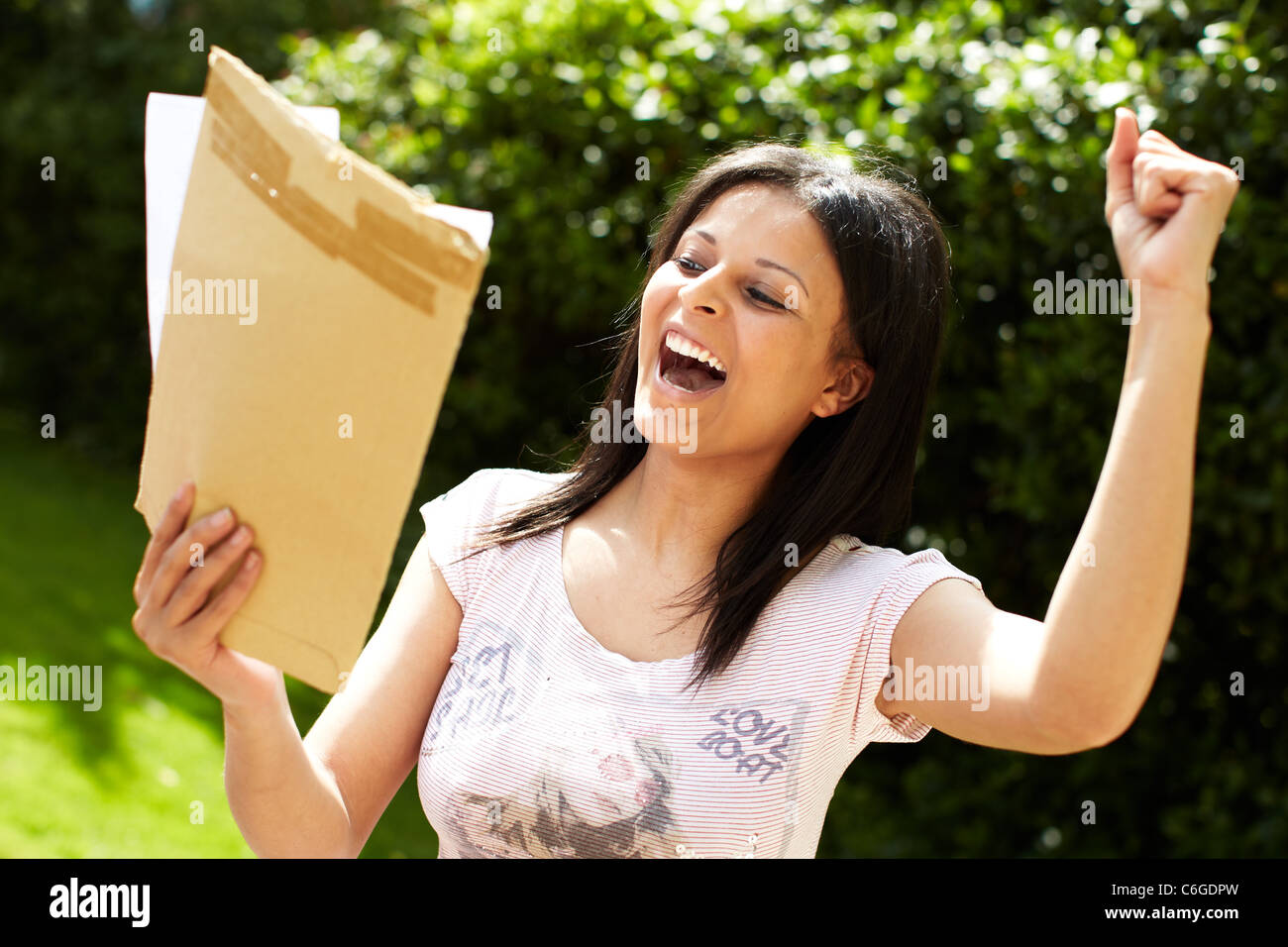 Celebrating exam results hi-res stock photography and images - Alamy
