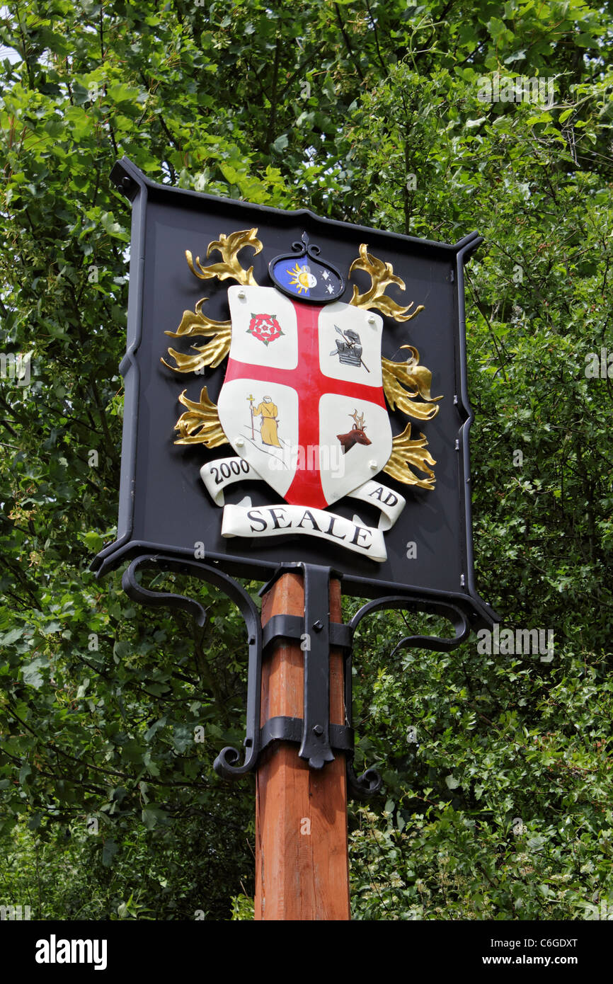 Seale village crest Surrey England UK Stock Photo - Alamy