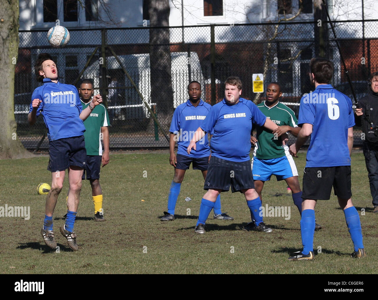 Matt Smith and James Corden film scenes for Doctor Who, playing a game ...