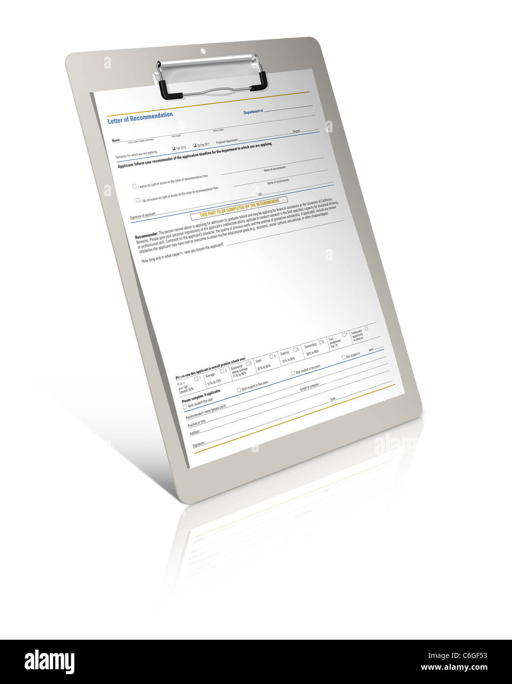 Letter of recommendation Stock Photo - Alamy