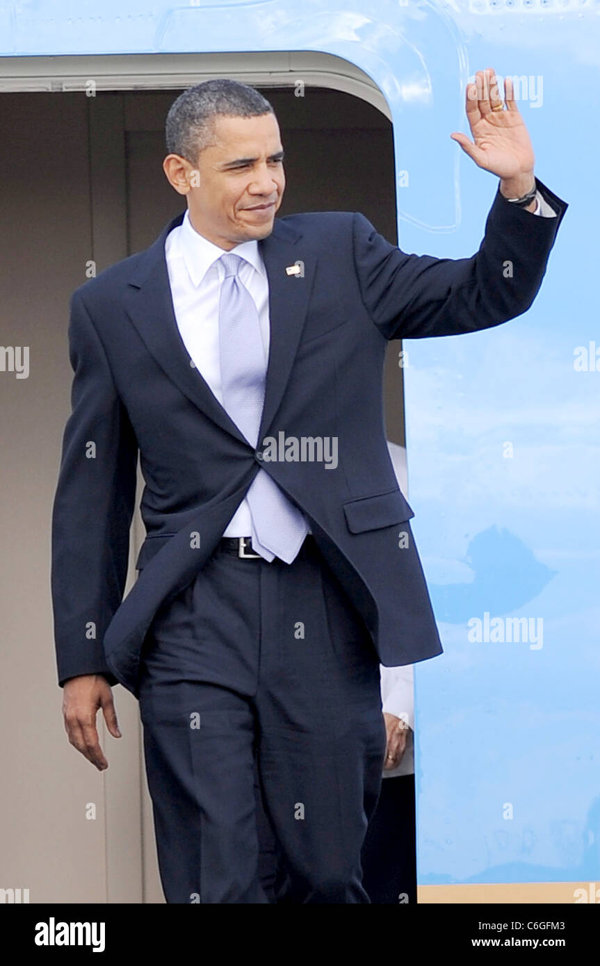 President Barack Obama arrives at Miami International Airport prior to ...