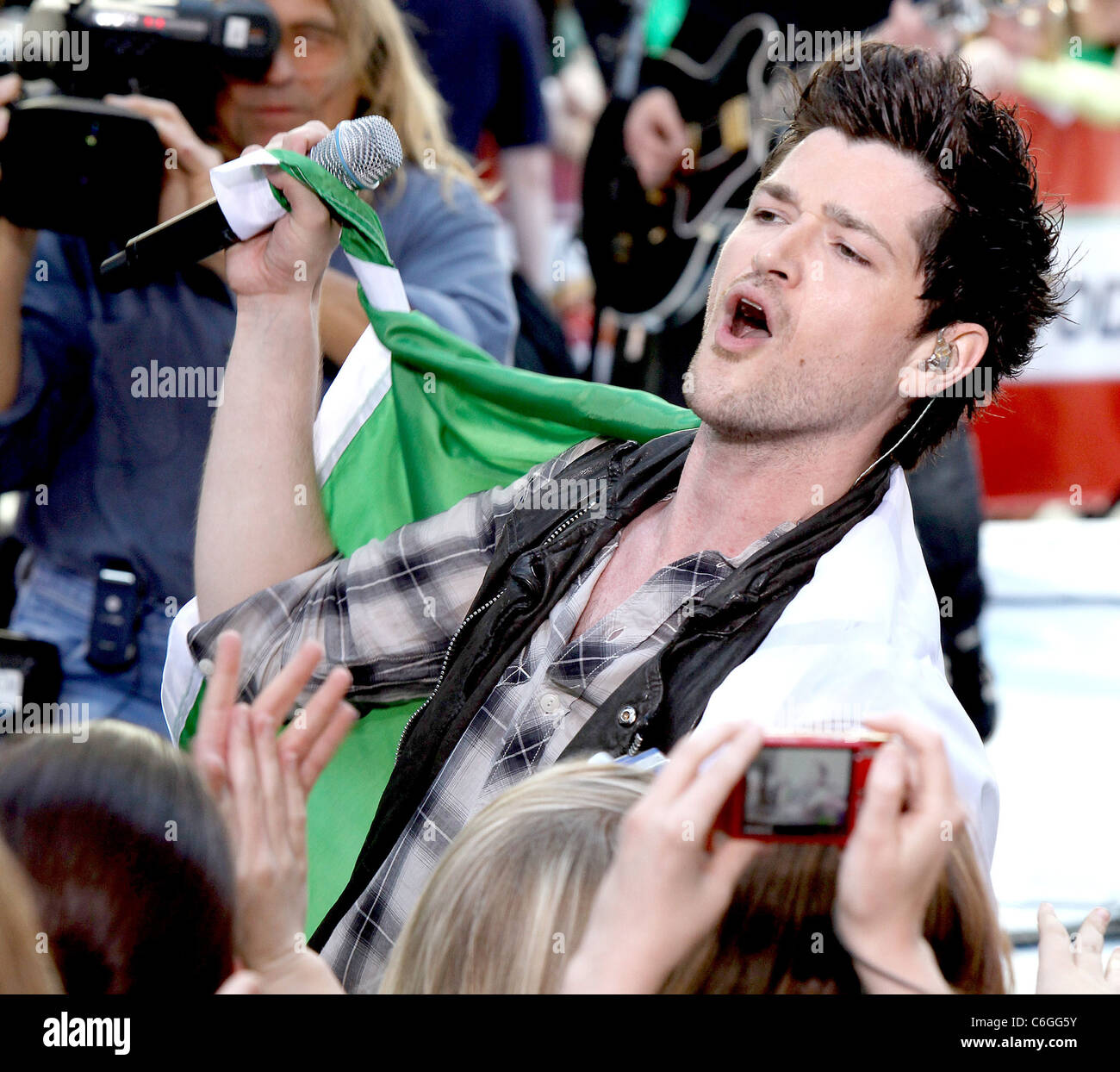 Danny O'Donoghue Irish rock band The Script perform at the 'Toyota ...