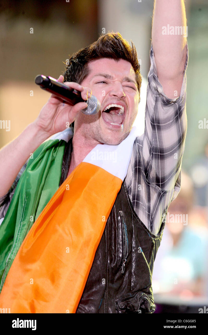 Danny O'Donoghue Irish rock band The Script perform as part of the ...