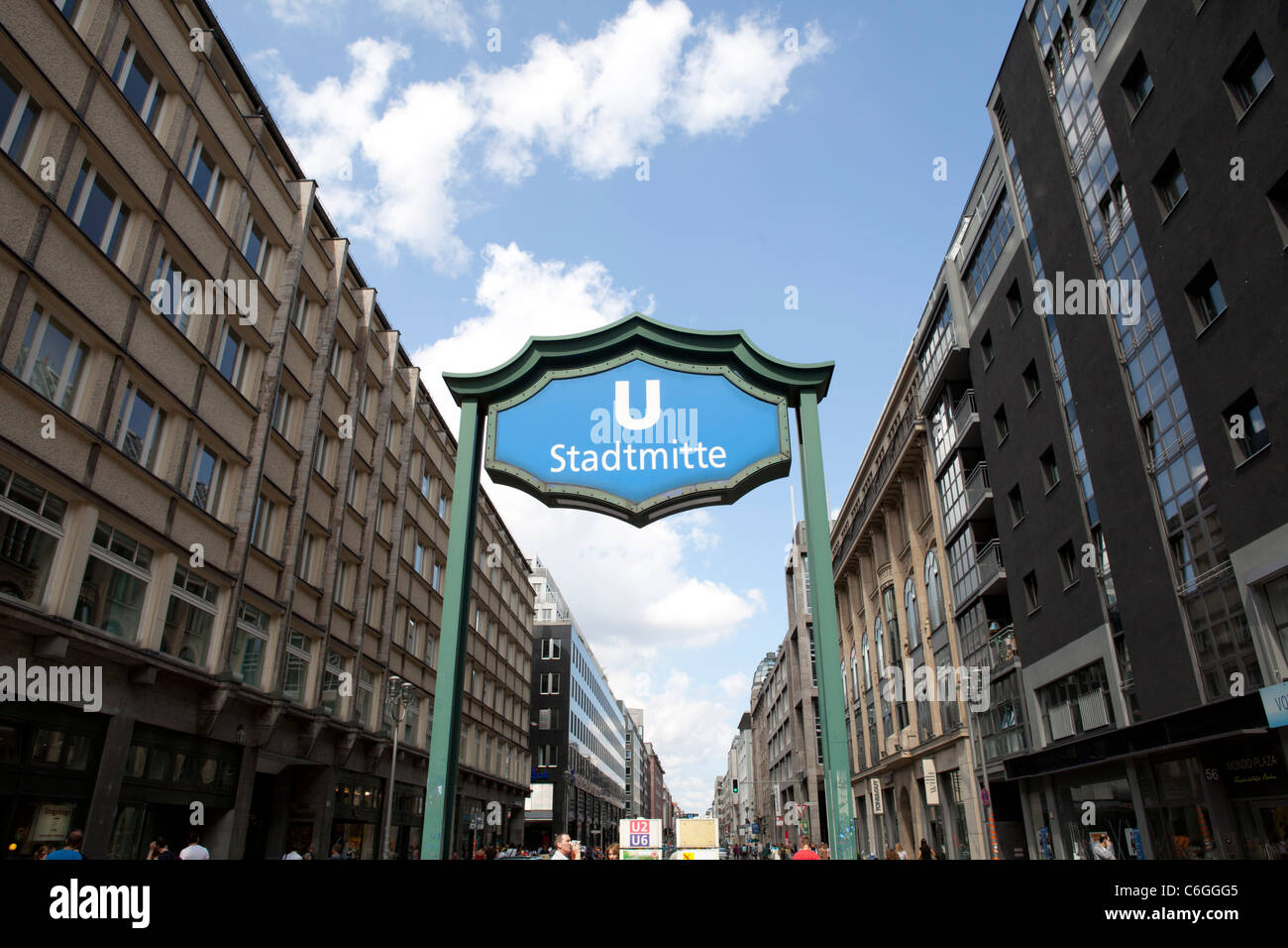 STADTMITTE UNDERGROUND STATION IN THE MITTE DISTRICT IN BERLIN, GERMANY ...