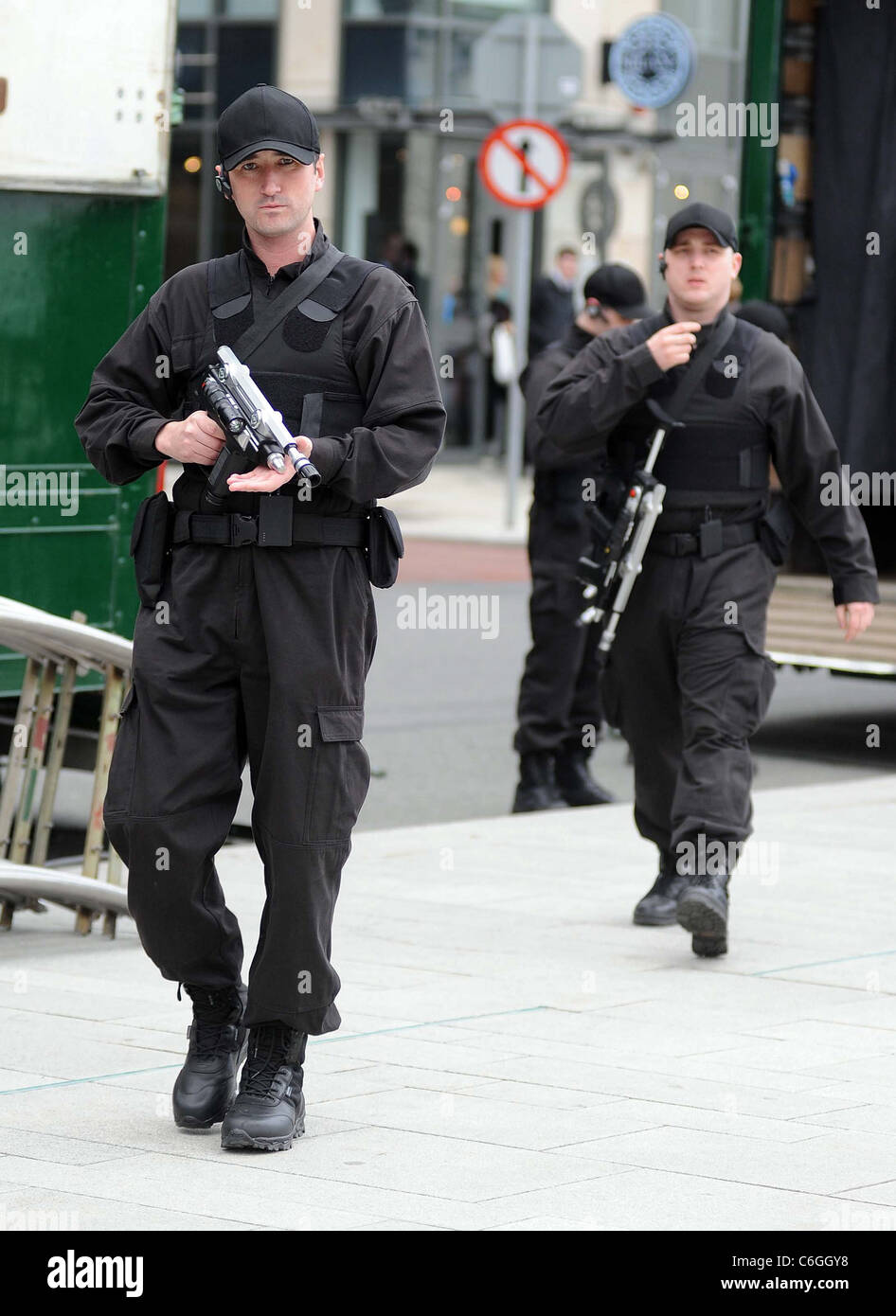 Atmosphere on the set of the ITV sci-fi series 'Primeval' Dublin ...