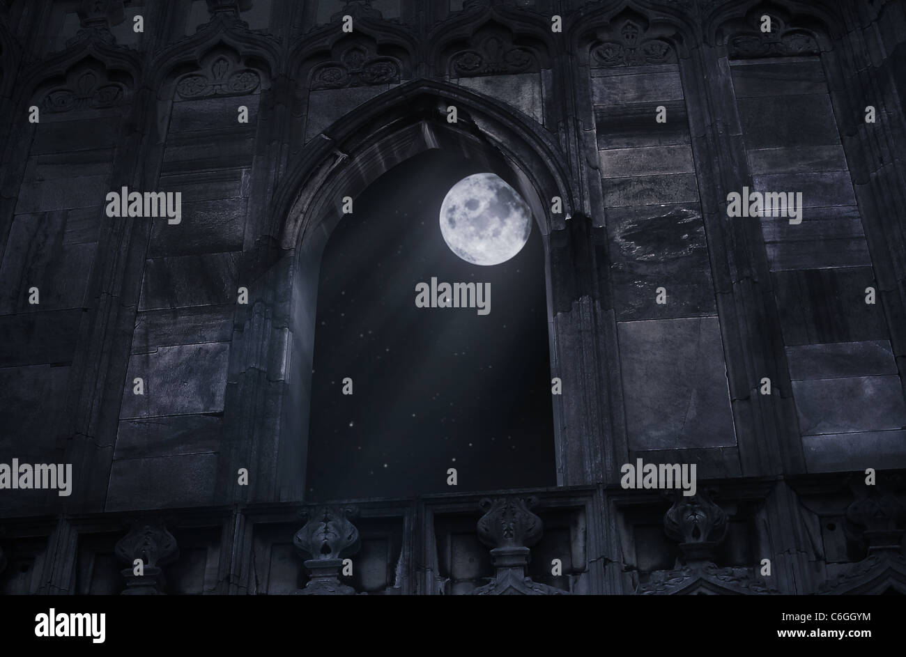 Full moon seen through window hi-res stock photography and images - Alamy