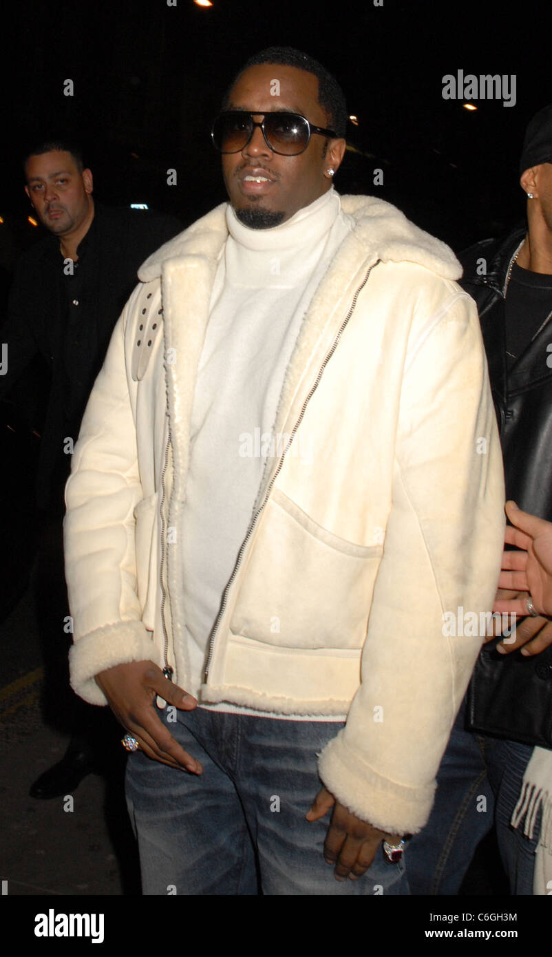 P Diddy, real name Sean Combs, leaving Amika nightclub in Kensington ...