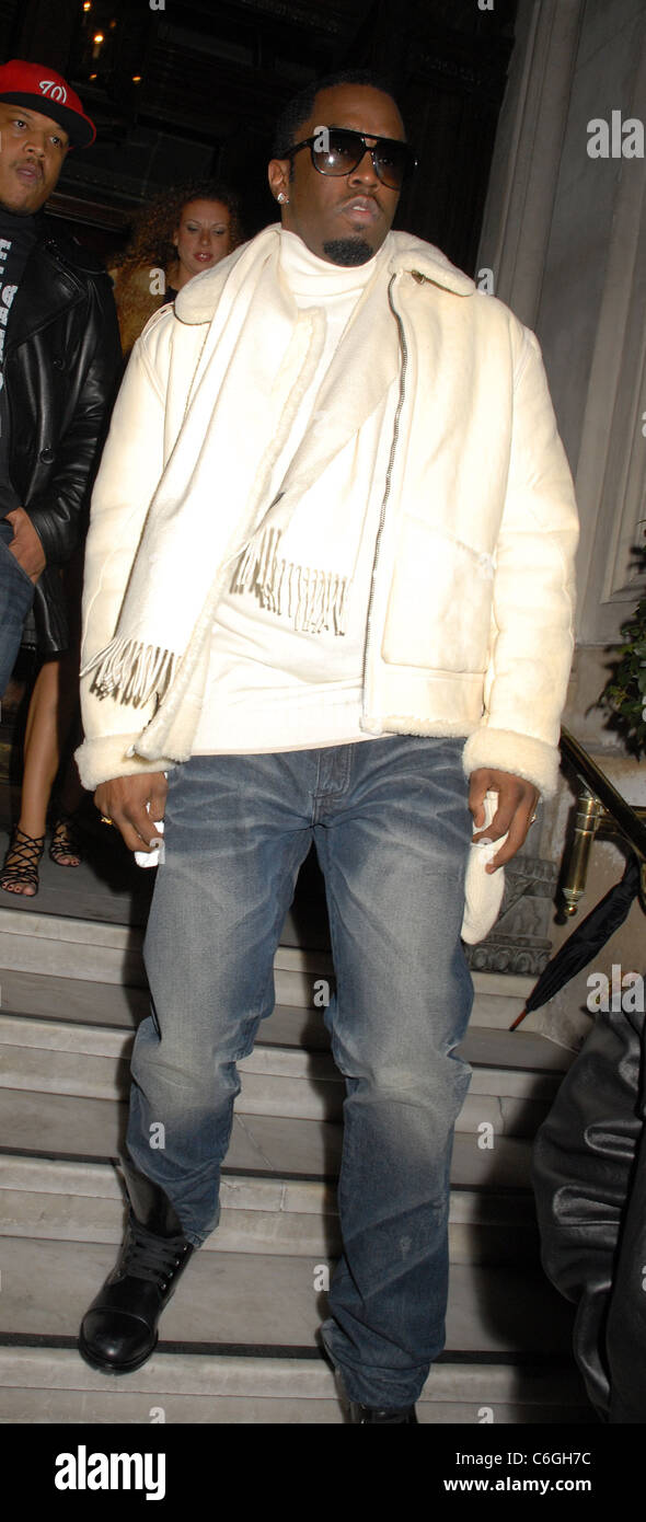 P Diddy, real name Sean Combs, leaving his London hotel on his way to a ...