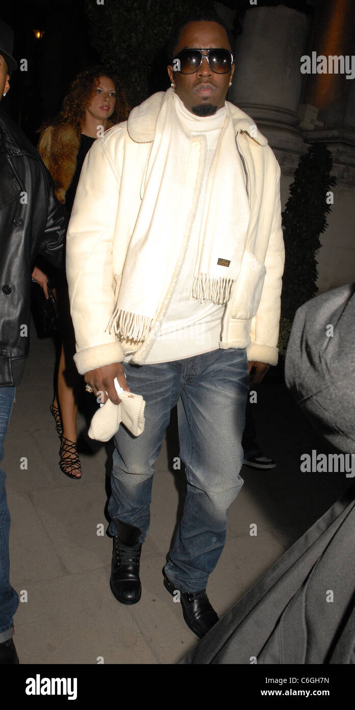 P Diddy, real name Sean Combs, leaving his London hotel on his way to a ...