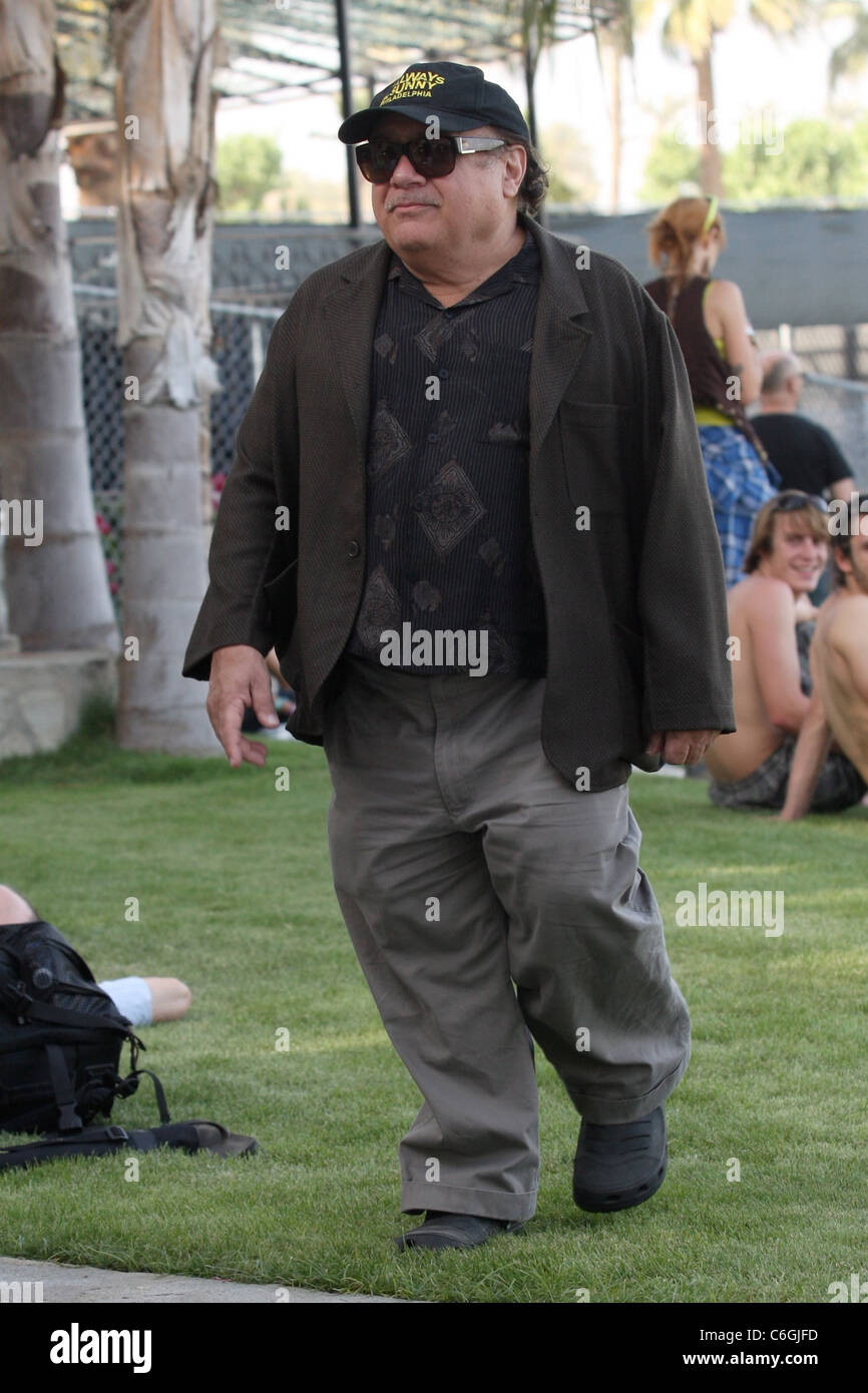 Danny DeVito wearing black Crocs at the 2010 Coachella Valley Music and ...