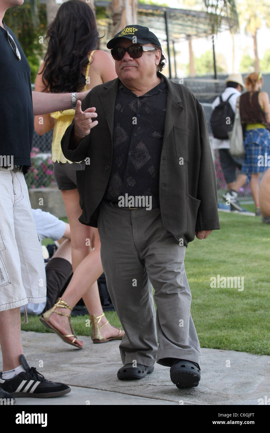 Danny DeVito wearing black Crocs at the 2010 Coachella Valley Music and ...