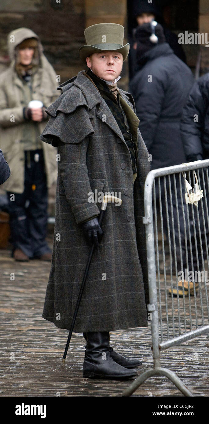 Simon Pegg The set of the new movie 'Burke and Hare' The film is a ...