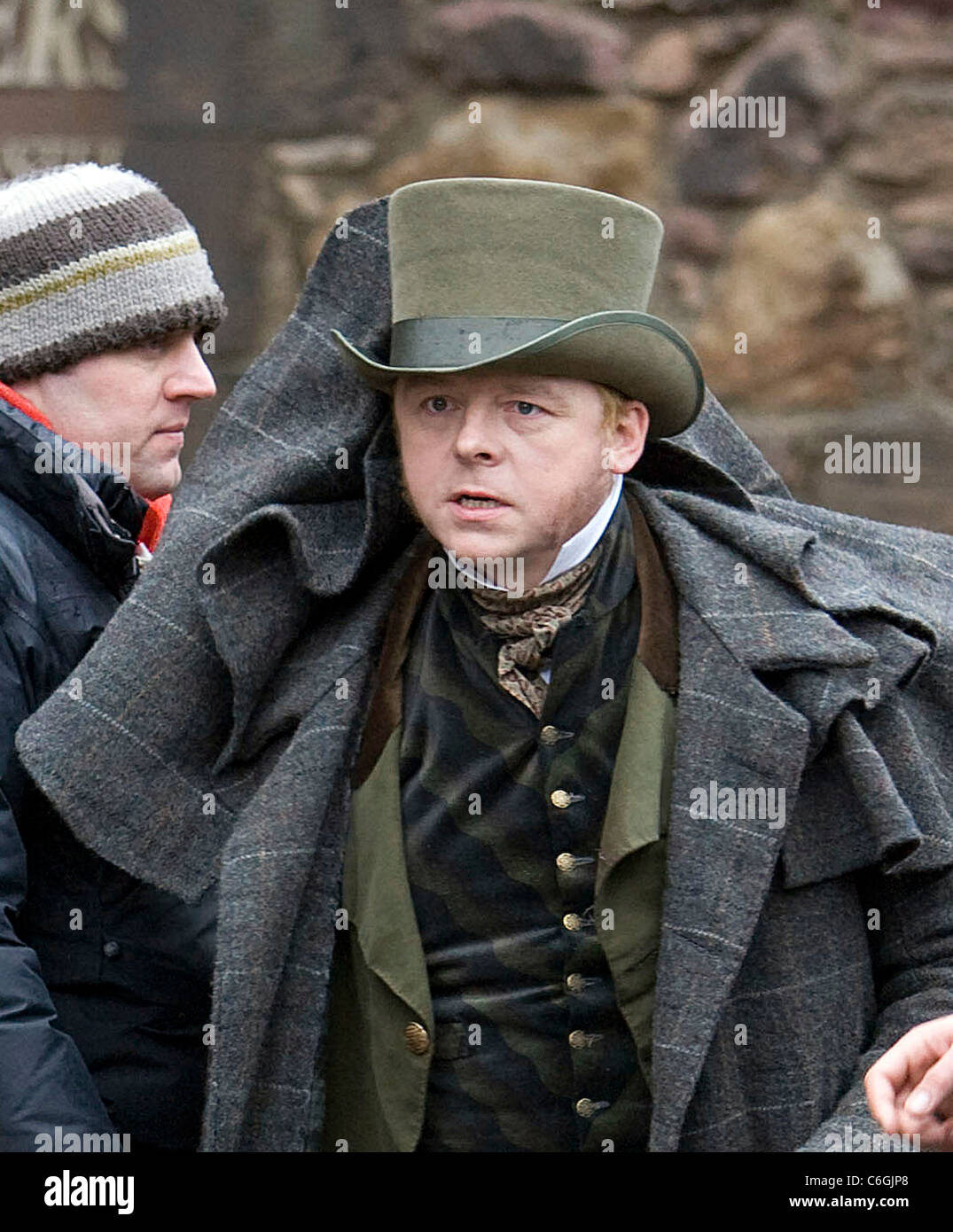 Simon Pegg The set of the new movie 'Burke and Hare' The film is a ...