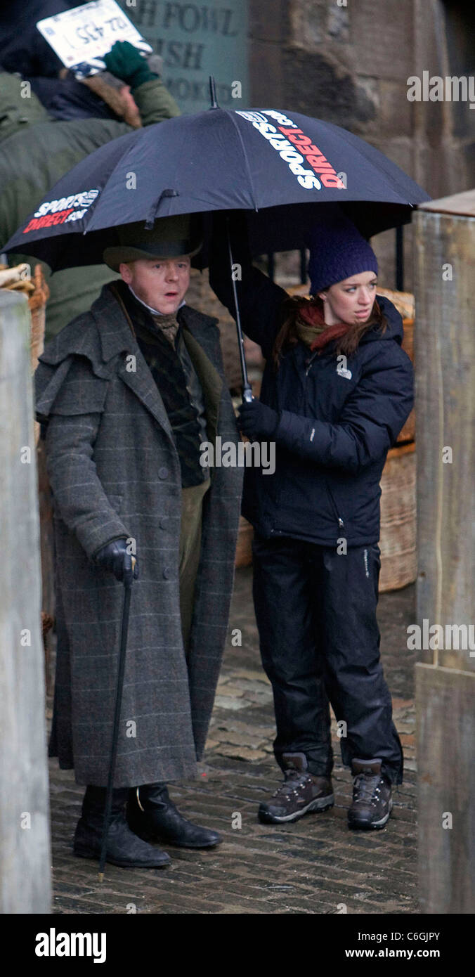 Simon Pegg The set of the new movie 'Burke and Hare' The film is a ...