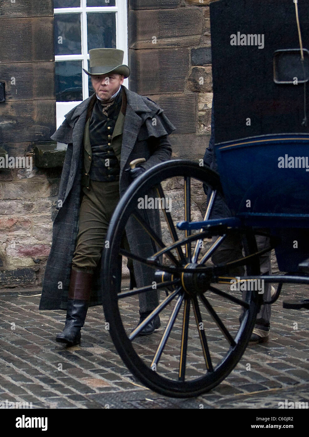 Simon Pegg The set of the new movie 'Burke and Hare' The film is a ...
