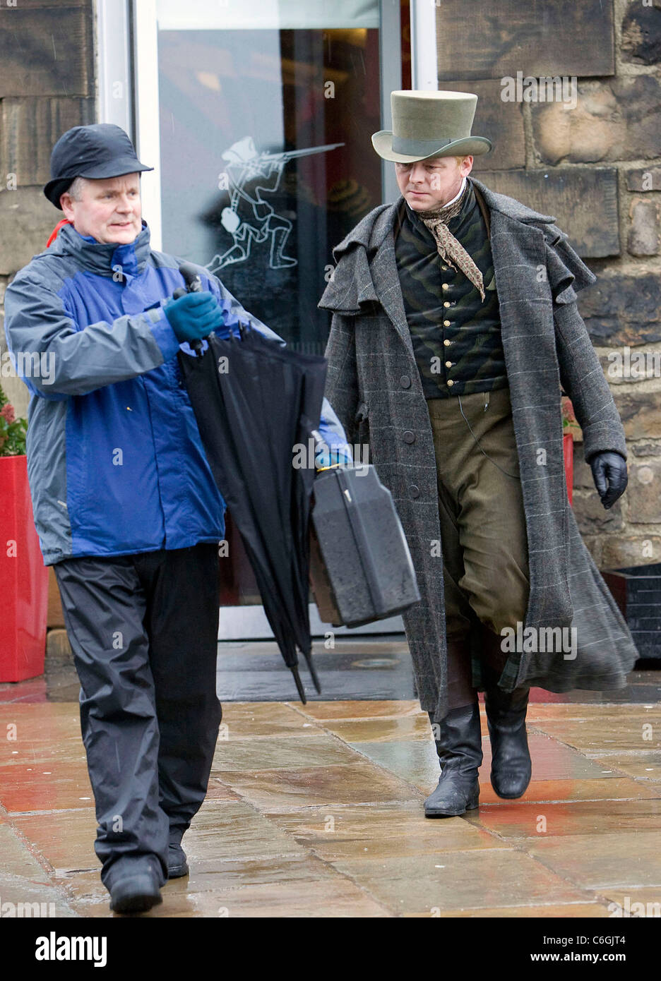 Simon Pegg The set of the new movie 'Burke and Hare' The film is a ...