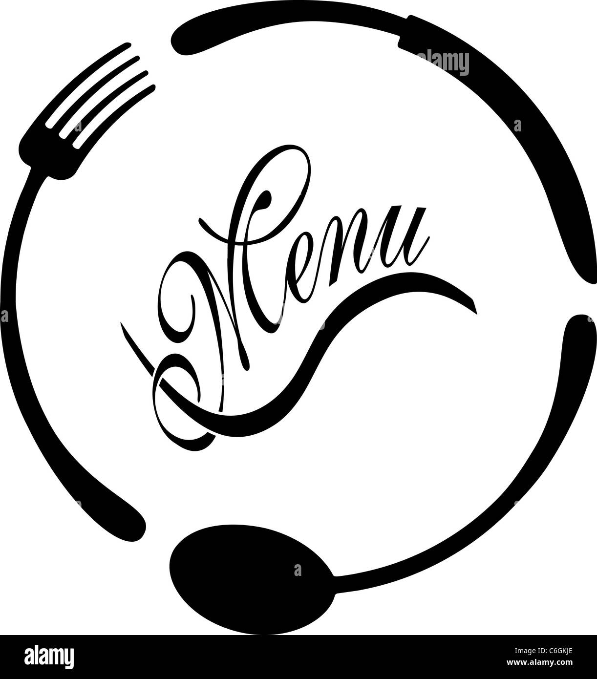 Classic restaurant menu cover design Black and White Stock Photos ...