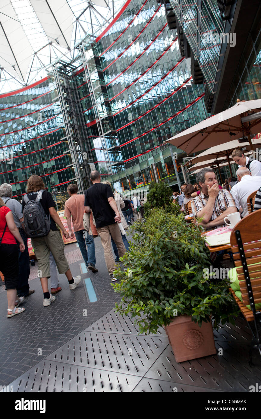 Potsdamer Platz Sony center Berlin external bars and restaurants under ...