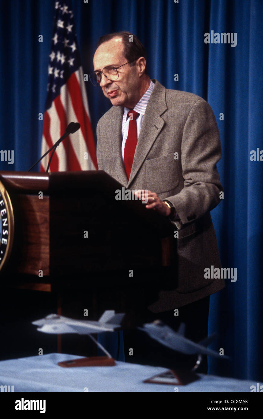 Secretary of Defense William Perry announces the finalists for the next ...