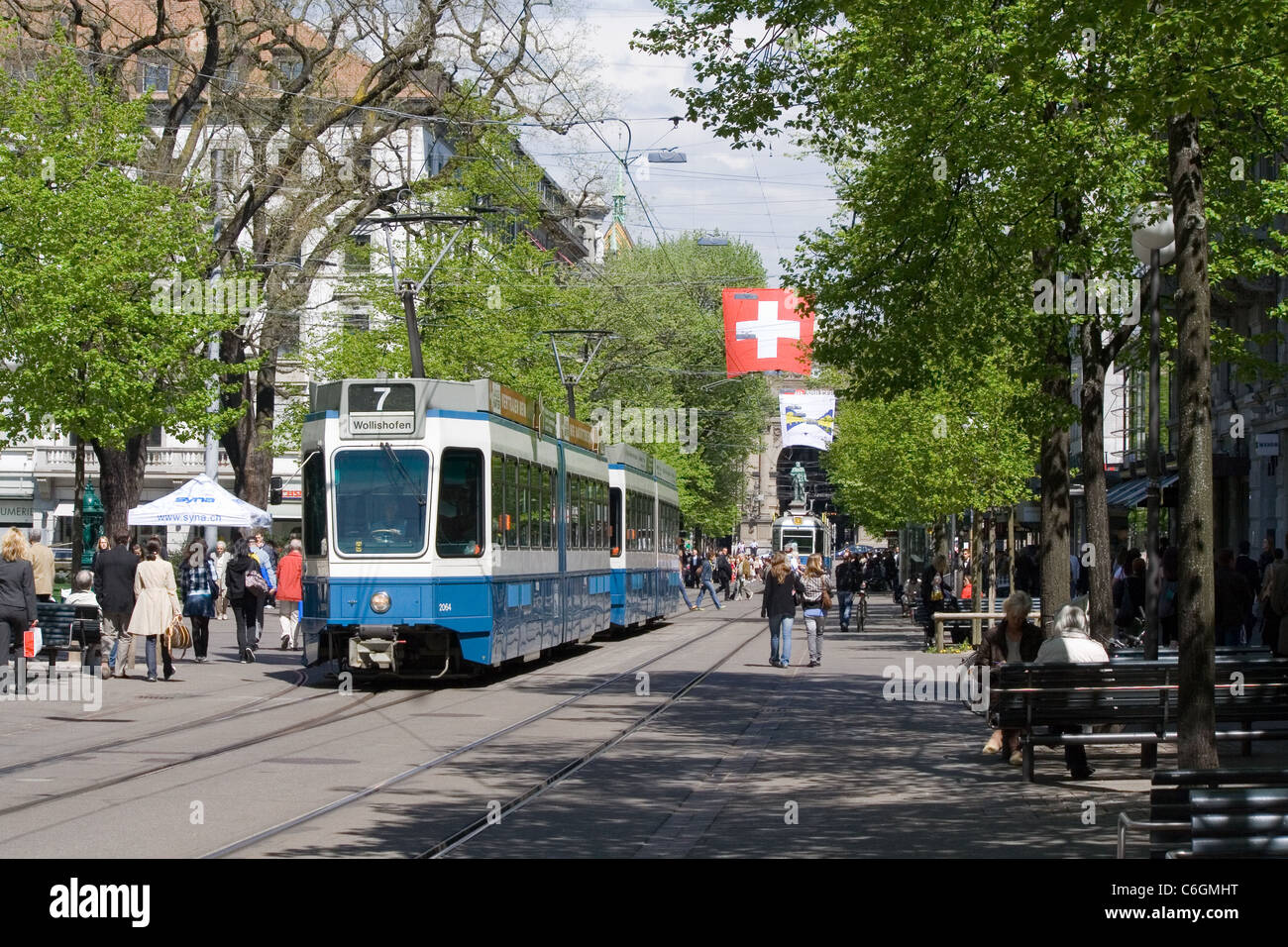 view of Bahnhofstrasse, Zurich, Switzerland Stock Photo - Alamy