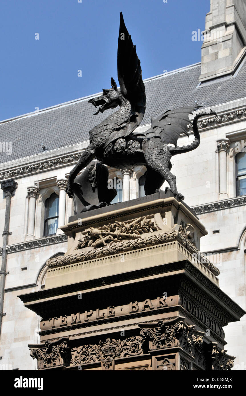 Temple Bar monument with Dragon Griffin statue that marks the site of ...