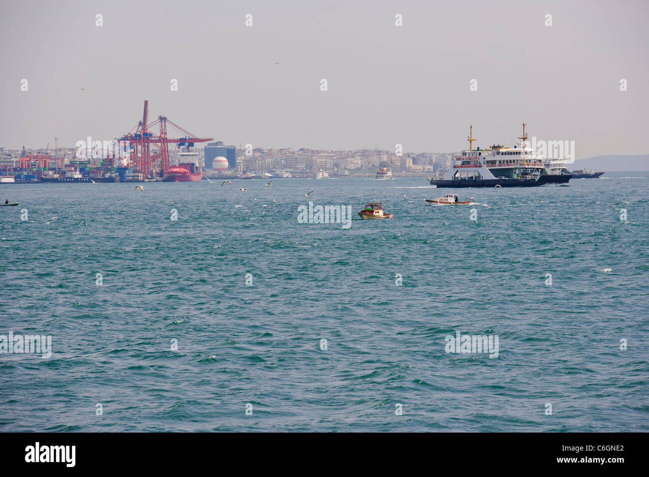 The port of istanbul is the regions largest container port hi-res stock ...