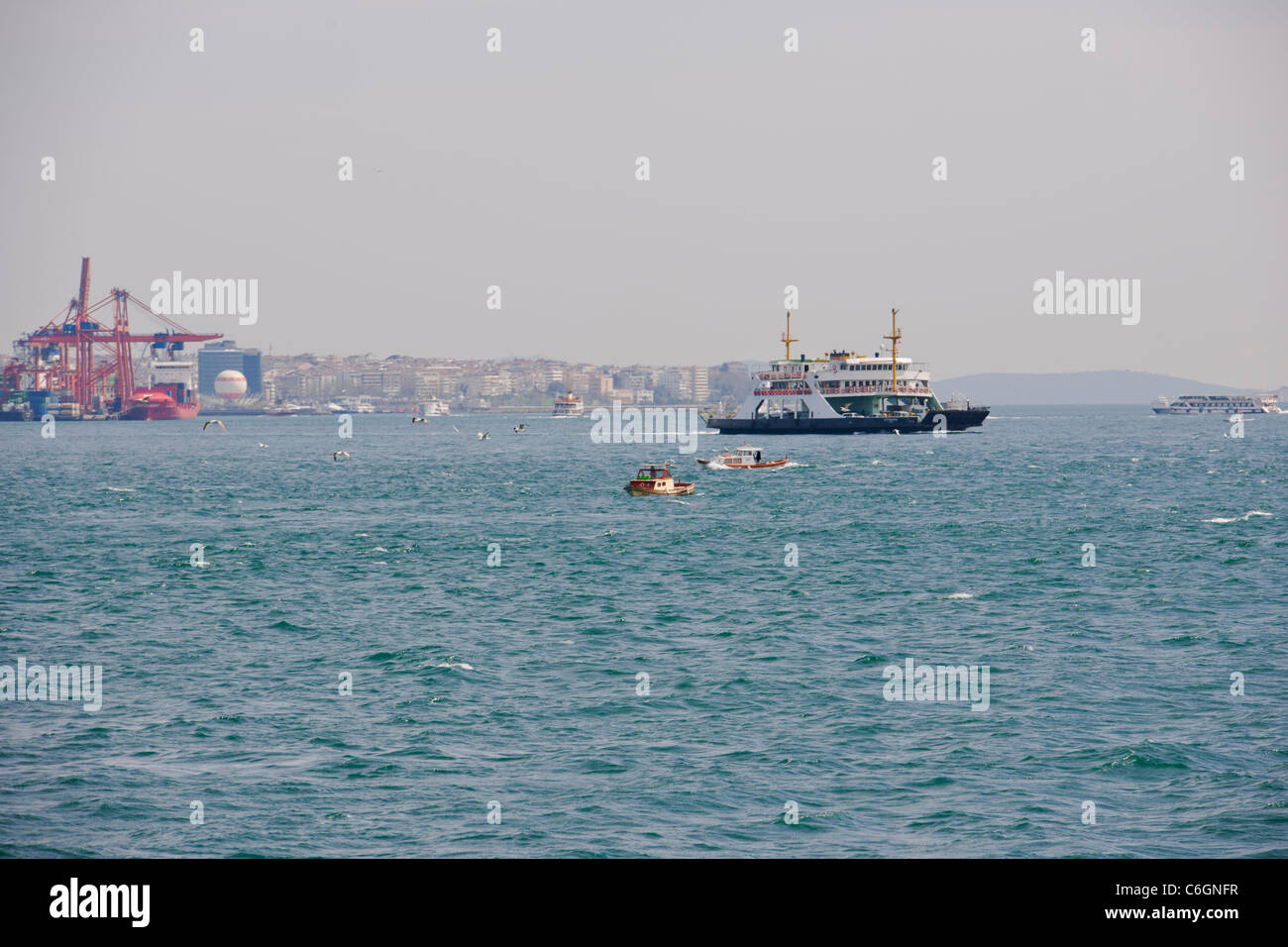 The port of istanbul is the regions largest container port hi-res stock ...