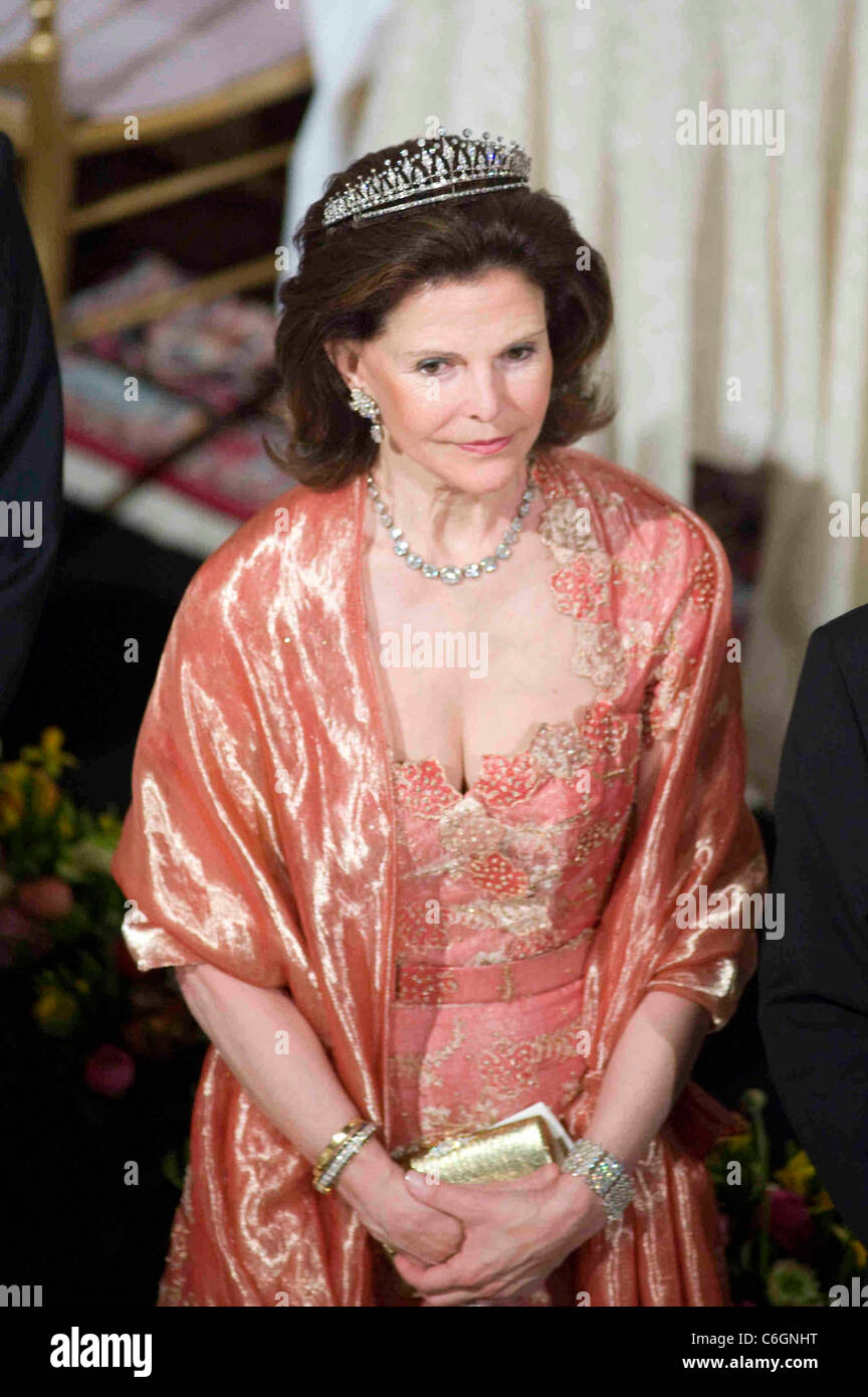 Queen Silvia inside the celebration of Queen Margrethe 70th birthday at ...