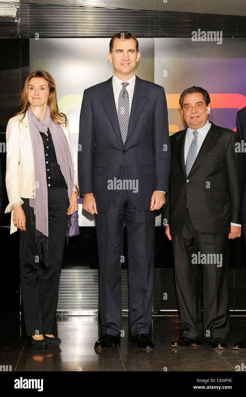 Prince Felipe and Princess Letizia of Spain and Augusto Delkader Prince ...