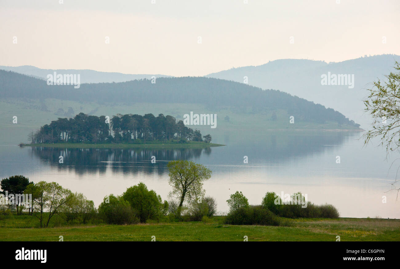 Batak Lake (jaz. Batak) at dawn; southern Bulgaria Stock Photo - Alamy