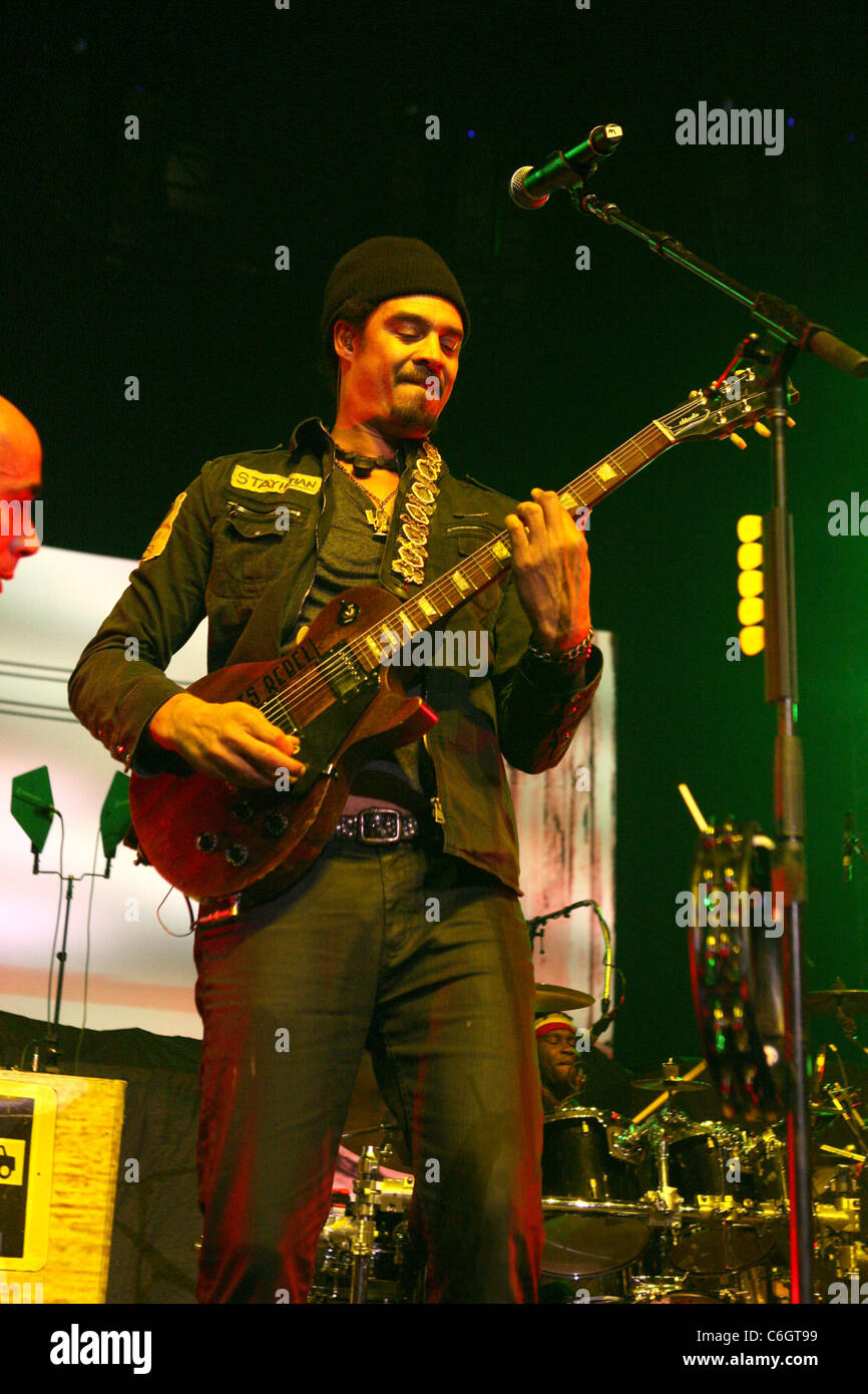 Michael Franti performing live at Madison Square Garden New York City ...