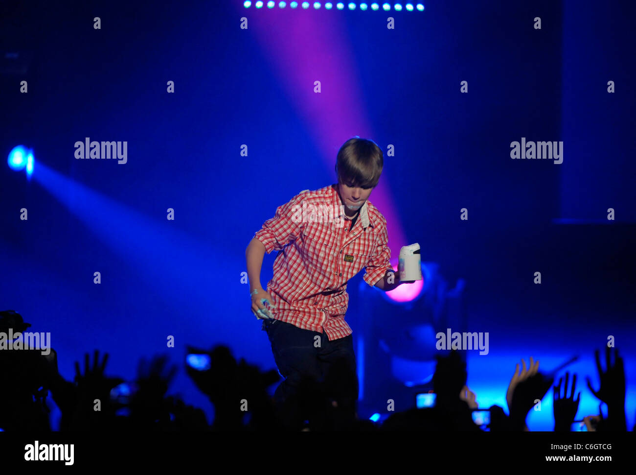 Justin Bieber German TV station RTL2 music show The Dome 53 at Velodrom ...