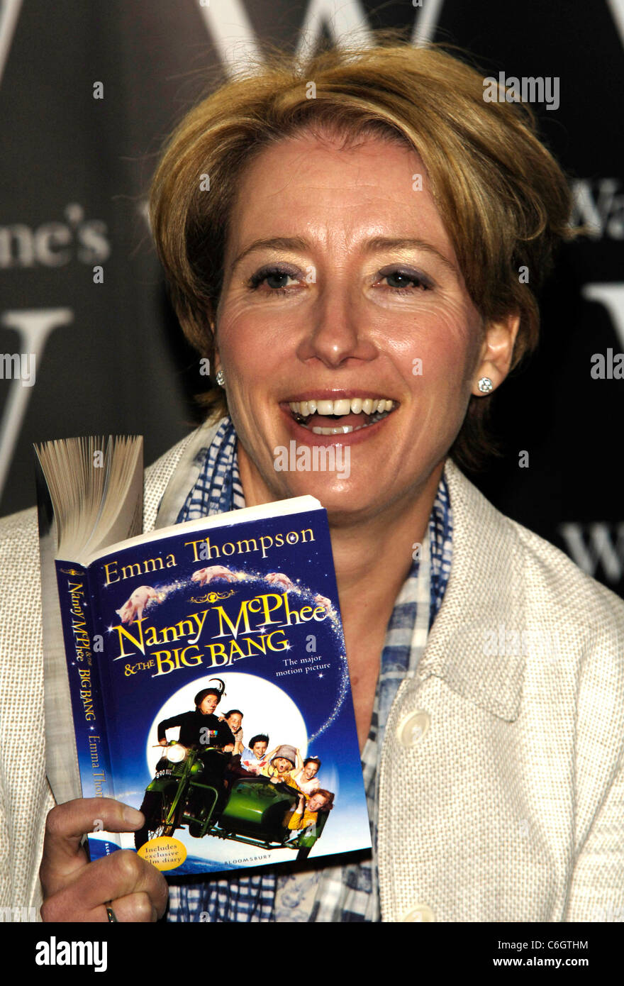 Emma Thompson signs copies of her new book 'Nanny McPhee & The Big Bang ...