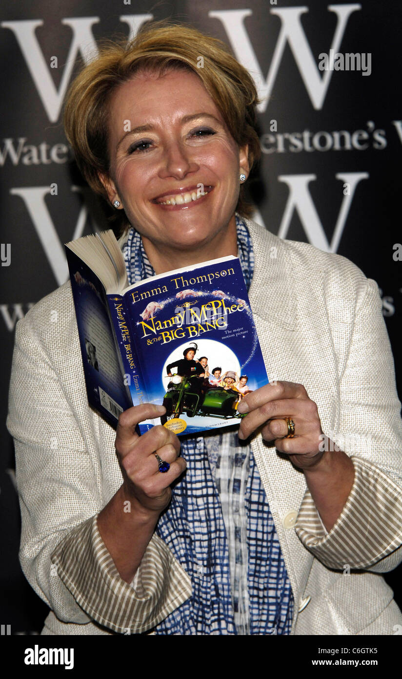 Emma Thompson signs copies of her new book 'Nanny McPhee & The Big Bang ...