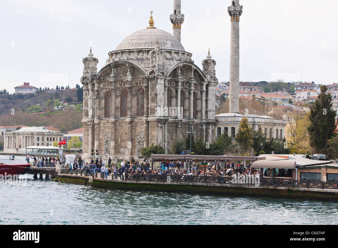 Dolmabahce mosque on the bosporus hi-res stock photography and images ...