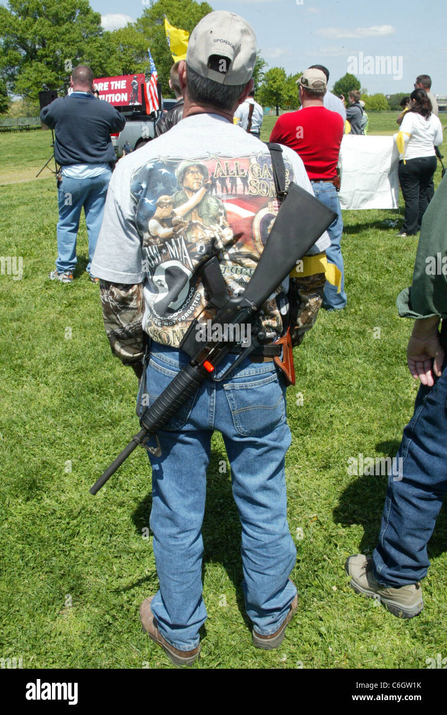 Activists take part in the Second Amendment March and Rally. Known as ...