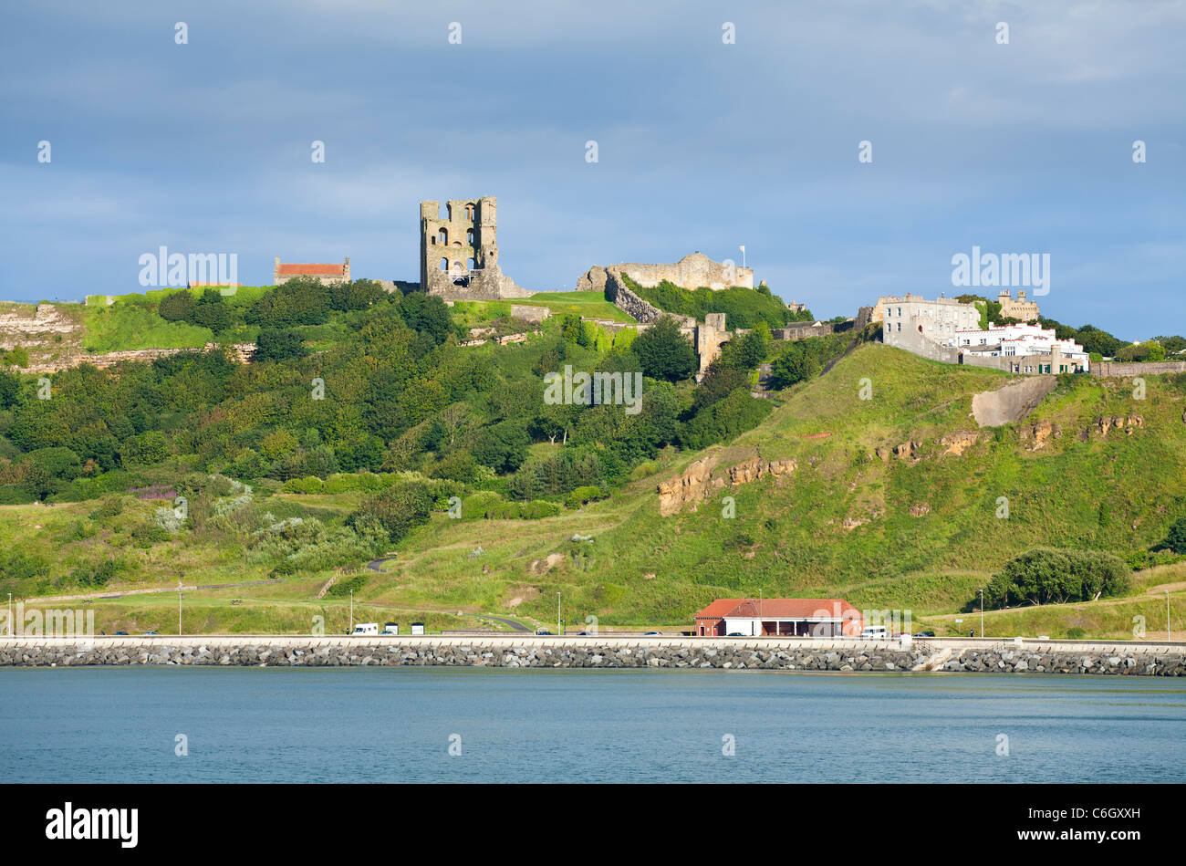 View over Scarborough North bay towards the Castle from Scalby Ness ...
