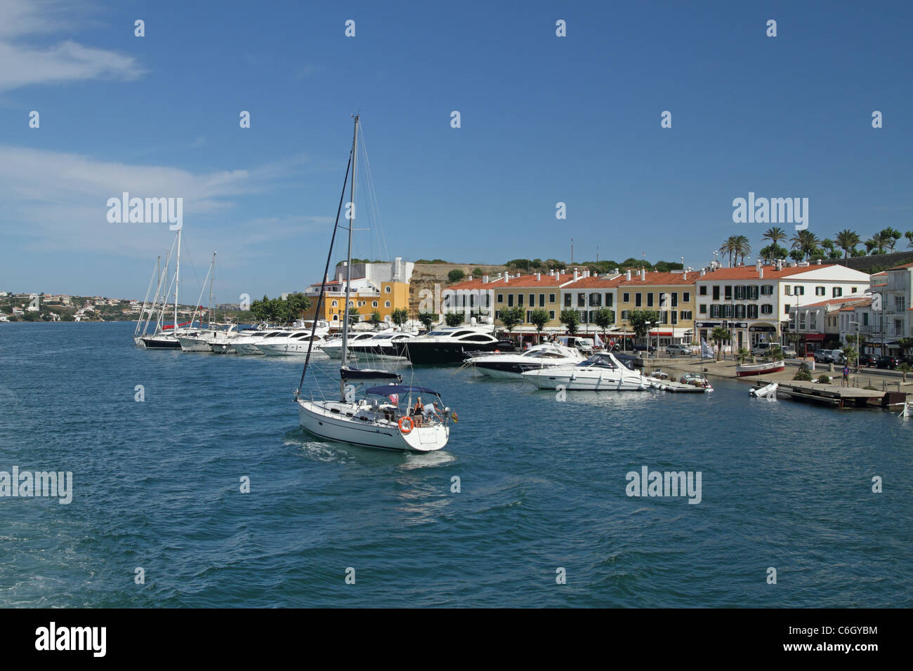 Mahon harbour, Mahon, Menorca, Spain Stock Photo - Alamy